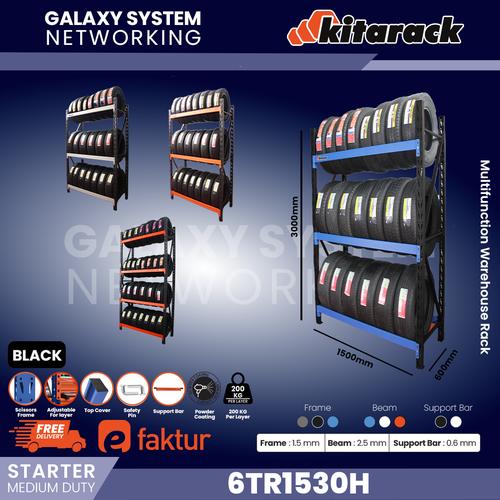 Jual Rak Besi Ban Motor Mobil 6TR1530H Starter Rak Serba Guna Tire Rack ...
