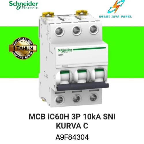 Jual MCB SCHNEIDER iC60H A9F84304 4A C4 3P 10kA 3PHASE KURVA C SCHNEIDER ORIGINAL SNI - Jakarta ...