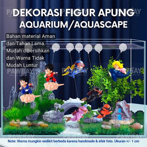 Jual Ornamen Hiasan Aquarium Apung Miniatur Dragon ball Penyelam Diver ...