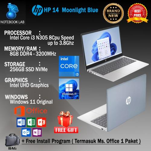 Jual laptop hp 14 core i3 n305 ram 16gb ssd 1tb windows 11 orignal ...