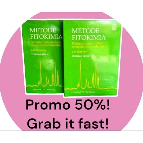 Jual [Original] Metode Fitokimia Terbitan Kedua Oleh J. B. Harborne Penuntun Cara Menganalisis ...