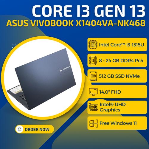 Jual Asus VivoBook X1404VA-NK468 / Core i3 Gen 13 / RAM 24GB / SSD ...