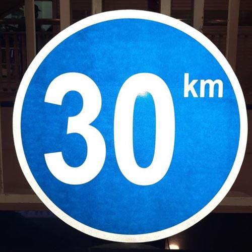 Jual Rambu Batas Kecepatan Minimum 30 KM Ukuran Diameter 60cm. Custom ...