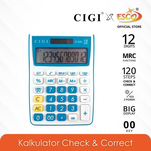 Promo ESCO X CIGI Kalkulator / Calculator Check & Correct CI-520 ...