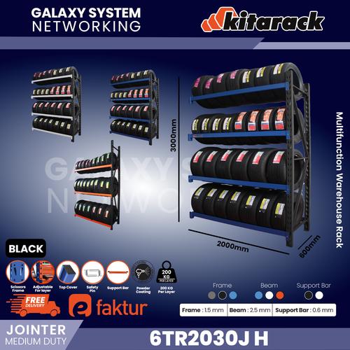 Jual Rak Besi Ban Motor Mobil 6TR2030JH Jointer Rak Serba Guna Tire ...