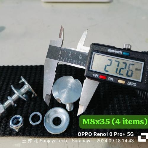 Jual (100 pcs) FangBolt M8x35 / Baut Elevator M8 Galvanis / Fang Bolt ...