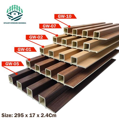 Promo Wood Panel WPC Wall Panel PVC Panel Dinding Kayu Kisi Kisi Kayu ...