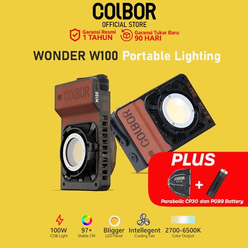 Promo Colbor W100 Lampu Portable Studi LED 100W Video dan Foto Lighting ...