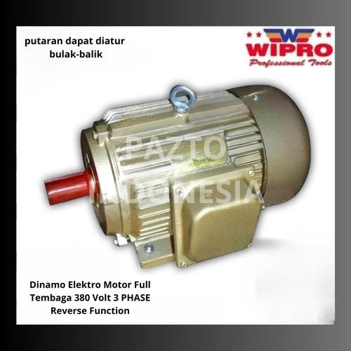 Jual Wipro Dinamo Elektro Motor Penggerak 15 HP 3 Phase 2800 , 1400 ...