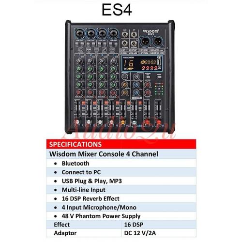 Jual Mixer Audio Wisdom ES4 / ES 4 4 Channel bluetooth Soundcard Original - Jakarta Barat - NEW ...