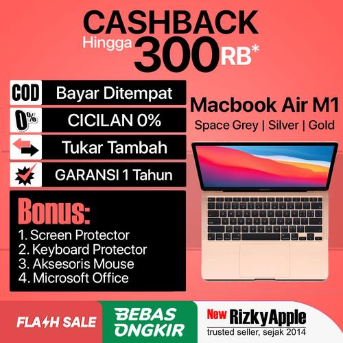 Promo Apple Macbook Air 2020 M1 Chip 256GB Gray Gold Silver MGN63 MGND3 ...