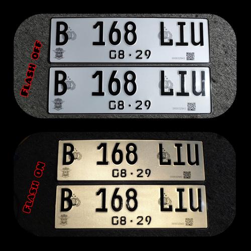 Jual Pelat Mobil Reflektive barcode font terbaru warna putih 2 Pcs ...