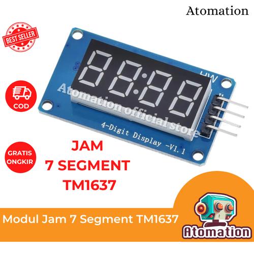 Jual Modul TM1637 Seven Segment 7 Segmen 4 Digit Jam Digital - Kab ...