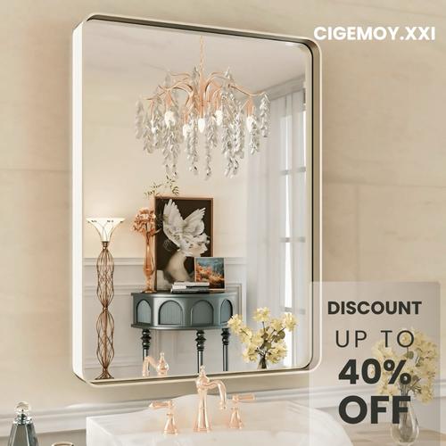 Jual Cermin Dinding Gantung Aesthetic Frame Persegi Silver Gold ...