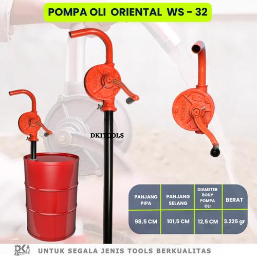 Jual Pompa Oli ORIENTAL WS-32 / Pompa Minyak Drum Putar / Pompa Oli ...