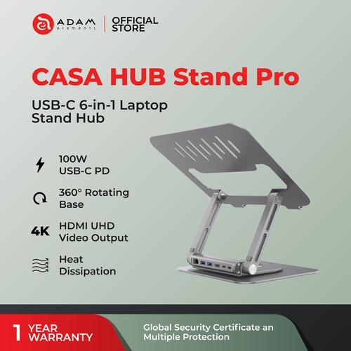 Promo ADAM elements CASA HUB Stand Pro USB-C 6-in-1 Laptop Stand Hub ...