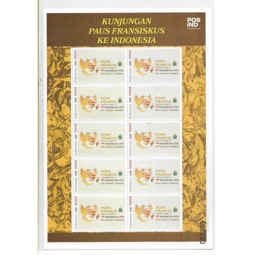 Jual PERANGKO MINI SHEET APOSTOLIC JOURNEY POPE FRANCIS TO INDONESIA ...