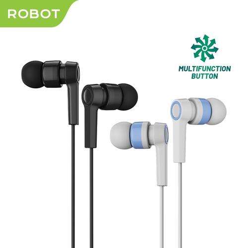 Jual ROBOT Wired Headset RE702 3D Subwoofer Earphone TPE Solid Original ...
