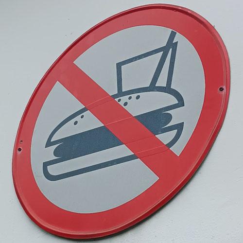 Jual Rambu Dilarang Makan dan Minum Ukuran Diameter 60cm. Custom - Kota ...