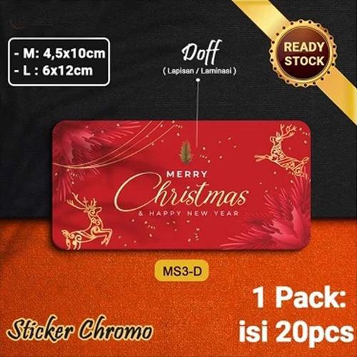 Jual SCM Stiker Natal Label Tempelan Toples Kue Cookies Sticker Segel ...