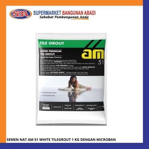 Jual SEMEN NAT AM 51 WHITE TILEGROUT 1 KG DENGAN MICROBAN - Kota ...