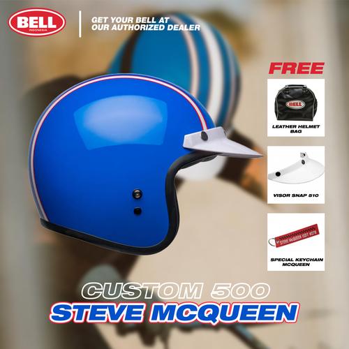 Promo Helm Bell Custom 500 Six Days McQueen Open Face Retro - L Cicil 0 ...