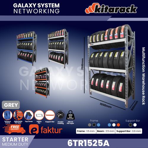Jual Rak Besi Ban Motor Mobil 6TR1525A Starter Rak Serba Guna Tire Rack ...