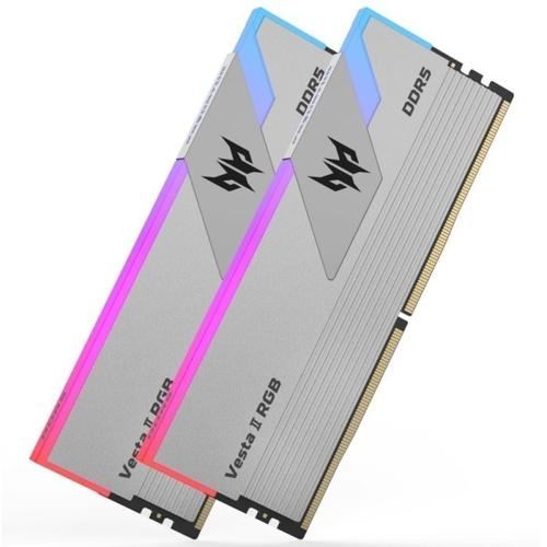 Promo ACER PREDATOR VESTA II RGB DDR5 64GB (2x32GB) 6400Mhz - Silver ...