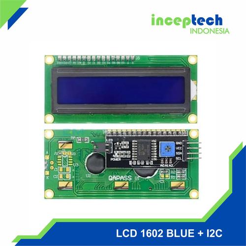 Jual LCD 1602 I2C Blue Backlight / LCD 16x2 IIC Biru (I2C Soldered ...