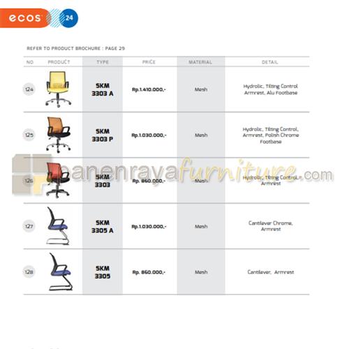 Promo Kursi Kantor Ecos by Chairman SKM 33 Series SKM 3303 A / SKM 3303 P /SKM 3303 / SKM 3305 A ...