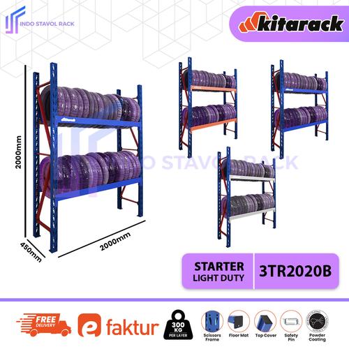 Jual KITARACK Tire Rack 3TR2020 Biru Series Rak Ban Motor Mobil 300KG ...