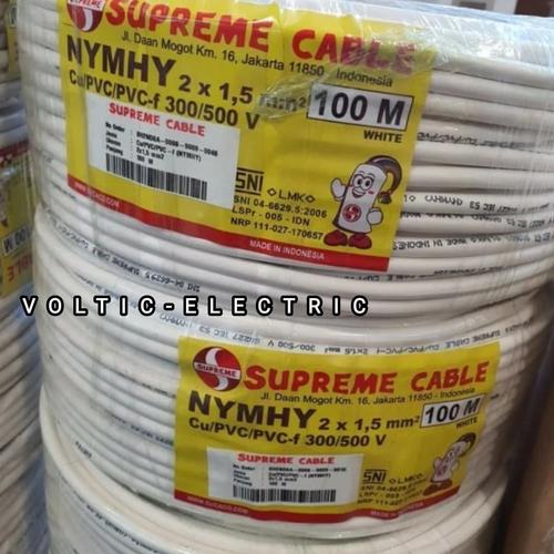 Jual KABEL NYMHY 2X1,5MM SUPREME 100METER/SUPREME KABEL NYMHY 2X1,5MM ...