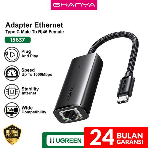 Jual UGREEN Lan Adapter Ethernet Network USB Type C to RJ45 1000Mbps ...