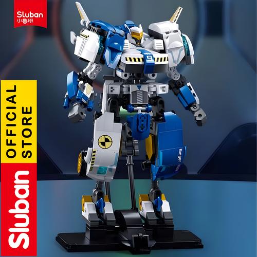 Jual Mainan Brick Sluban Robot Polisi Transform Mecha Police Car B1150 ...