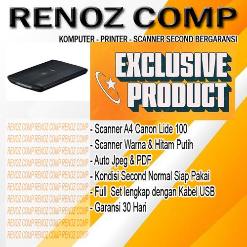 Jual Scanner A4 Canon Lide 100 Scanner Dokumen Warna dan Hitam Putih ...