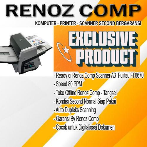 Jual Scanner A3 Fujitsu FI-6670 ADF: Scanner Handal 100 Lembar/Min ...