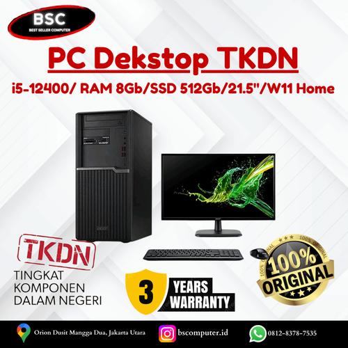 Jual PC ACER TKDN VERITON M VM/0026 (Intel Core i5-12400/ RAM 8Gb/SSD 512Gb/21.5"/W11 Home) PC ...