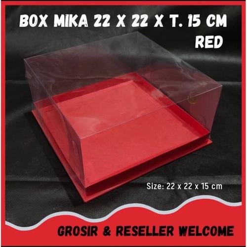 Jual dus mika kotak hampers hantaran kue box packaging ukuran 22 x 22 x ...