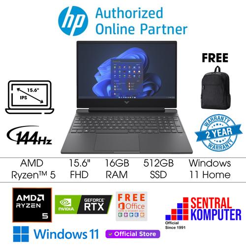 Promo Hp VICTUS 15 RYZEN 5 8645HS RTX4060 RAM 16gb ddr5 512gb W11 + OHS ...