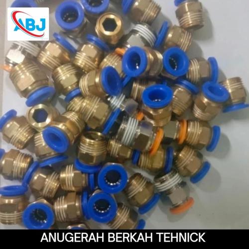 Jual fitting nepel mpc PC 12-03 nepel selang angin nepel selang PU ...