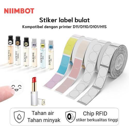 Jual NIIMBOT D110 D11 D101 Segel tahan air kertas label termal bulat ...