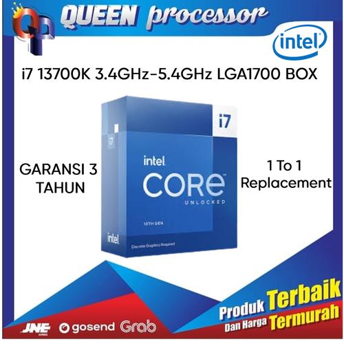 Jual PROCESSOR INTEL CORE I7 13700K BOX SOCKET LGA1700 5.40 GHz NEW ...