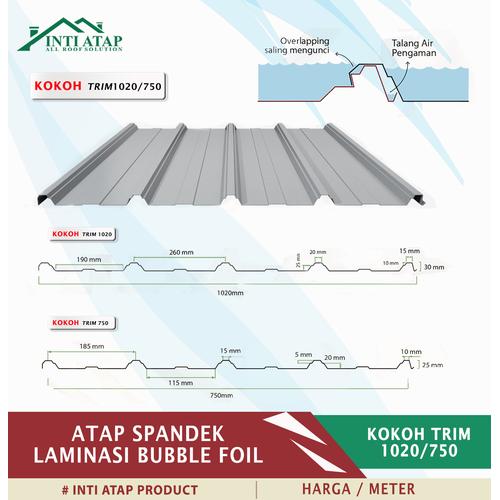 Jual ATAP SPANDEK KOKOH TRIM 1020 TEBAL 0,30 - 0,50 MM - AZ 100, 0.30 ...
