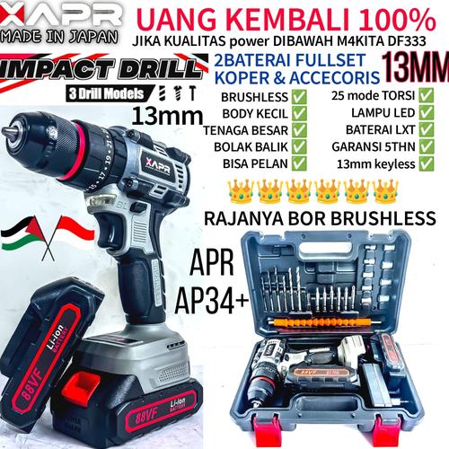 Jual Bor cordless APR JAPAN 34v type AP34 GARANSI RESMI impact drill 3mode - Kota Surabaya ...