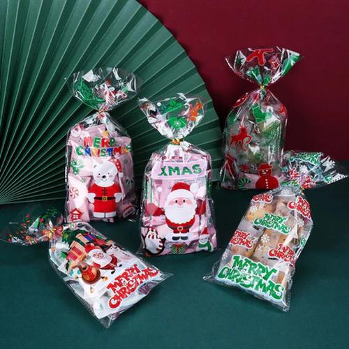 Jual Plastik Natal Kemasan Hadiah Snack Cookies Candy Kantong Parcel ...