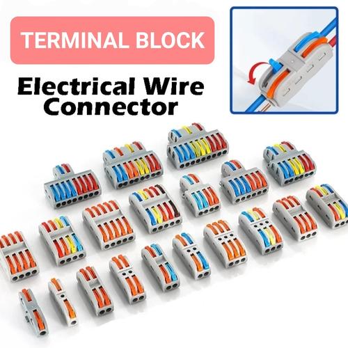 Jual konektor kabel listrik quick connect cable terminal block klip pin ...