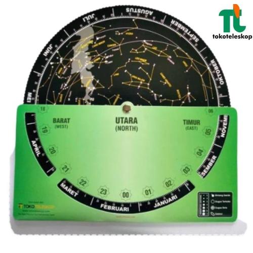 Jual Tersedia Peta Bintang Planisphere - Peta Langit - Hijau - Jakarta ...