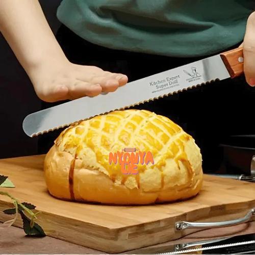 Jual Pisau Roti Kue Keju Panjang Bahan Stainless Steel Bakery - A (Gigi ...