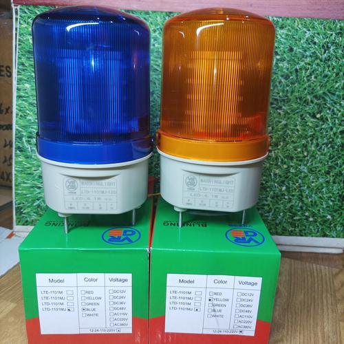 Jual warning light 4" warna merah kuning biru with buzzer (bunyi ...