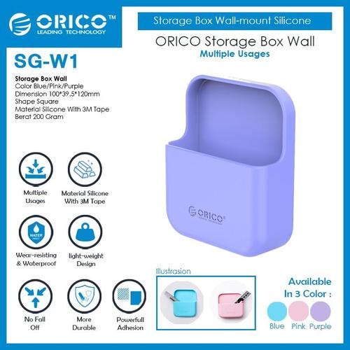 Promo ORICO Storage Box Wall-mount Silicone - SG-W1 - Biru - Biru ...